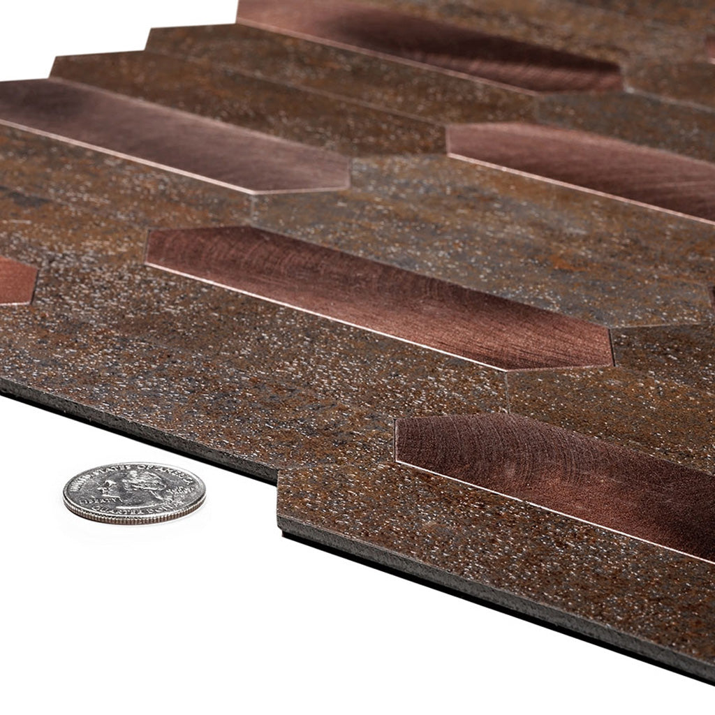 Copper 12x12 Peel and Stick Tile – Easy Install for Walls ...