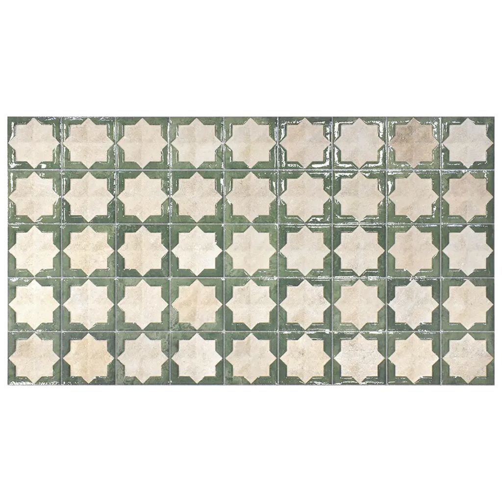 Russian Green and Beige 12 x 22 Matte and Glossy Porcelain Large Tile ...