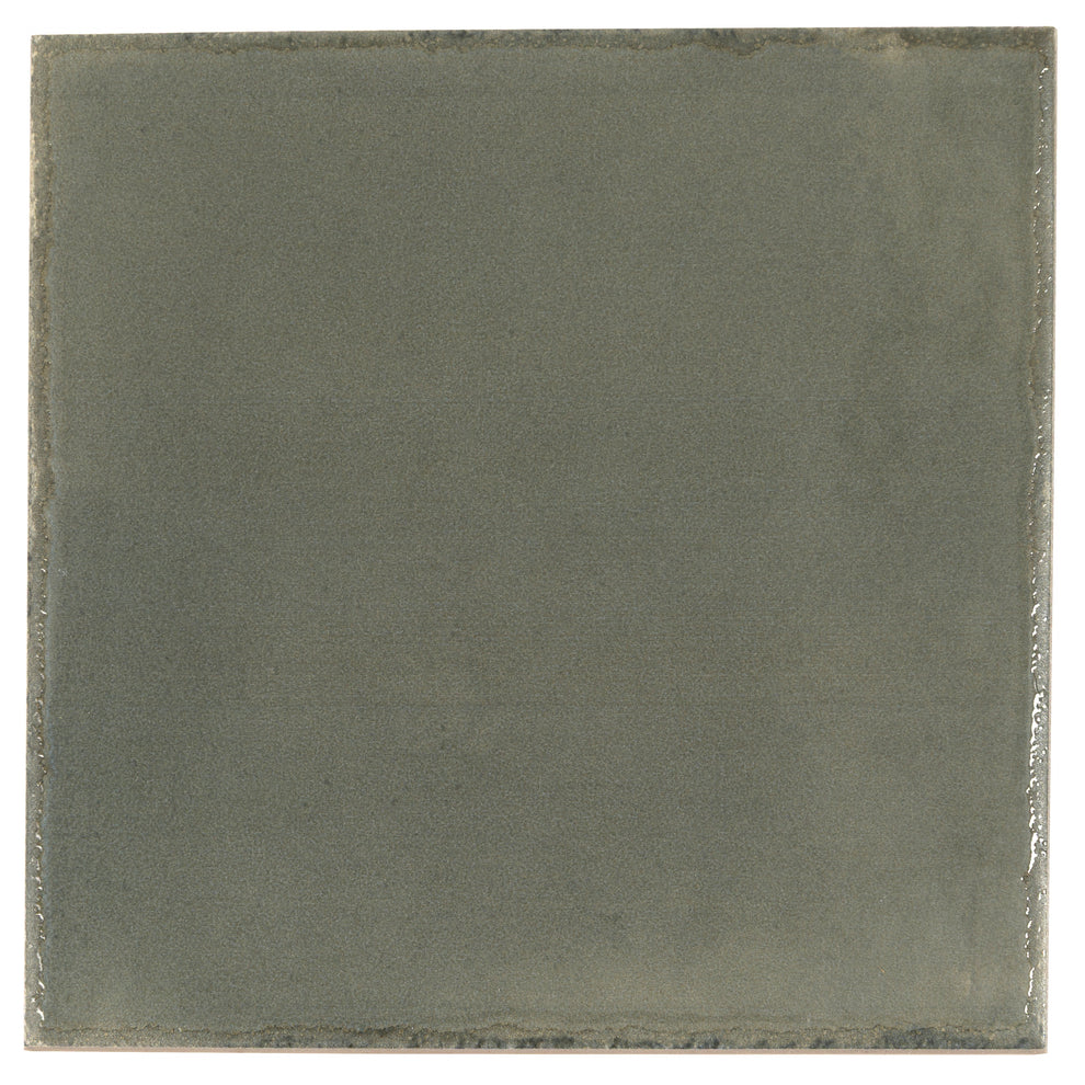 Dark Moss Green 8x8 Glossy Porcelain Zellige Square Subway Tile – Tiletopia