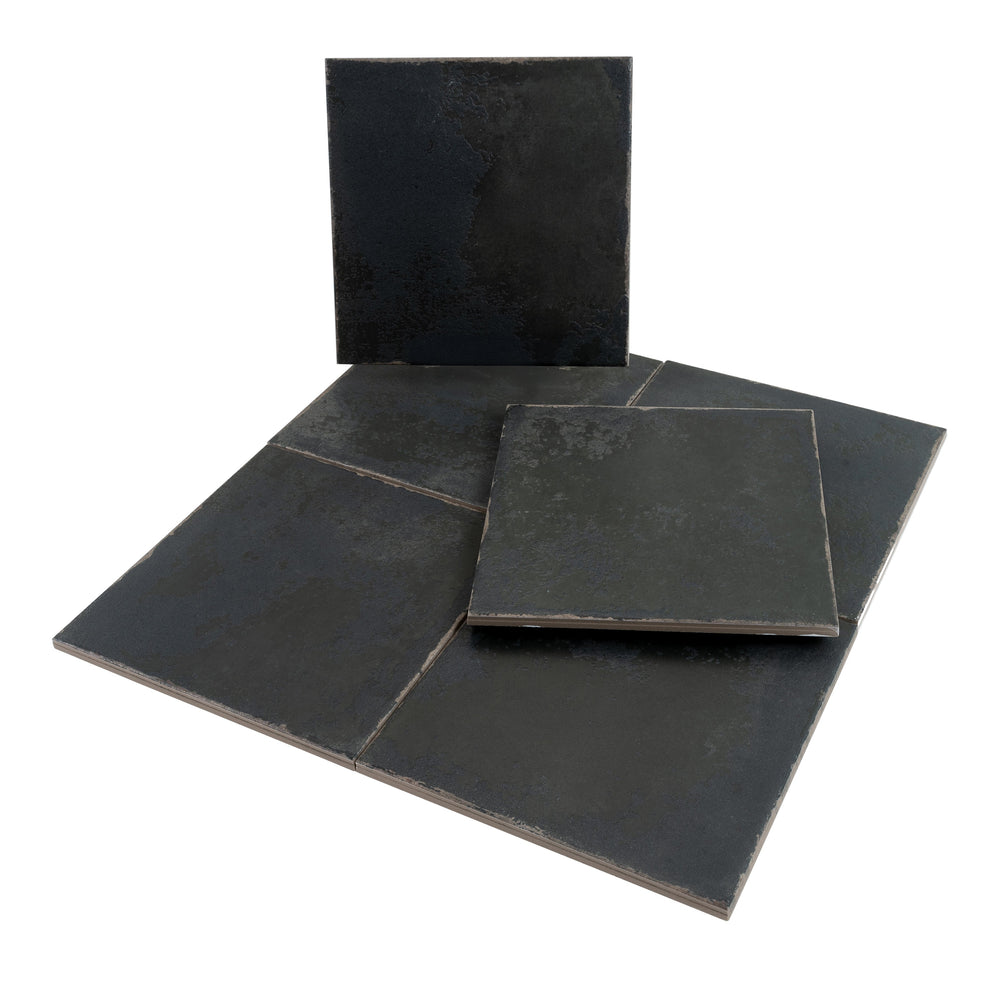 Black 8x8 Matte Porcelain Square Tile – Tiletopia