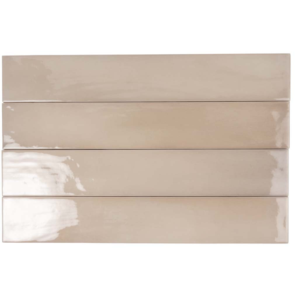 Beige 2.6x16 Glossy Ceramic Subway Tile – Elongated & Stylish – Tiletopia