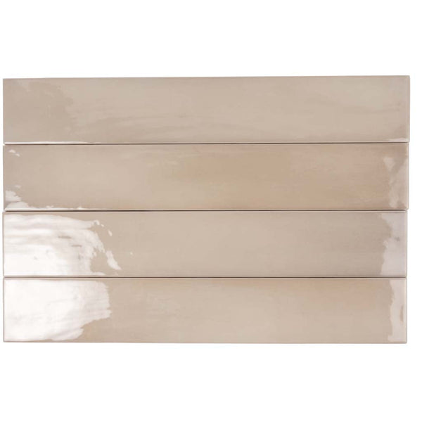 Beige 2.6x16 Glossy Ceramic Subway Tile – Elongated & Stylish – Tiletopia