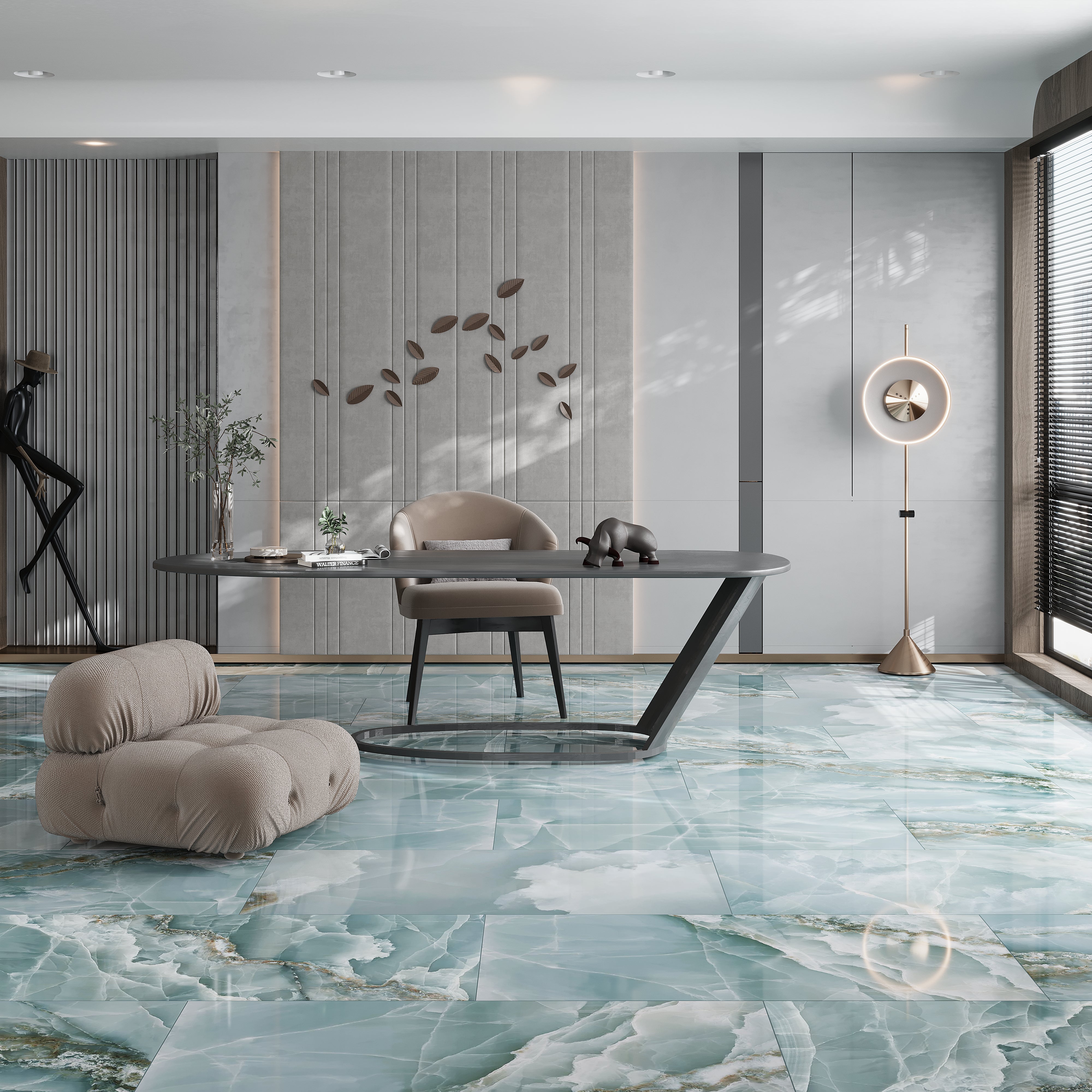 Green 24x48 Lappato Porcelain Large Tile for Glossy Wall and Floor ...