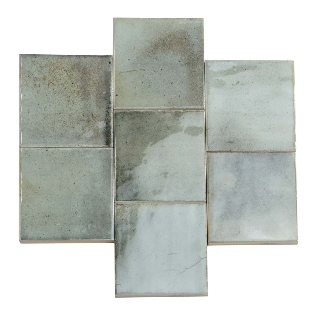 Sage Green 4x4 Glossy Ceramic Tile – For Walls & Backsplashes – Tiletopia