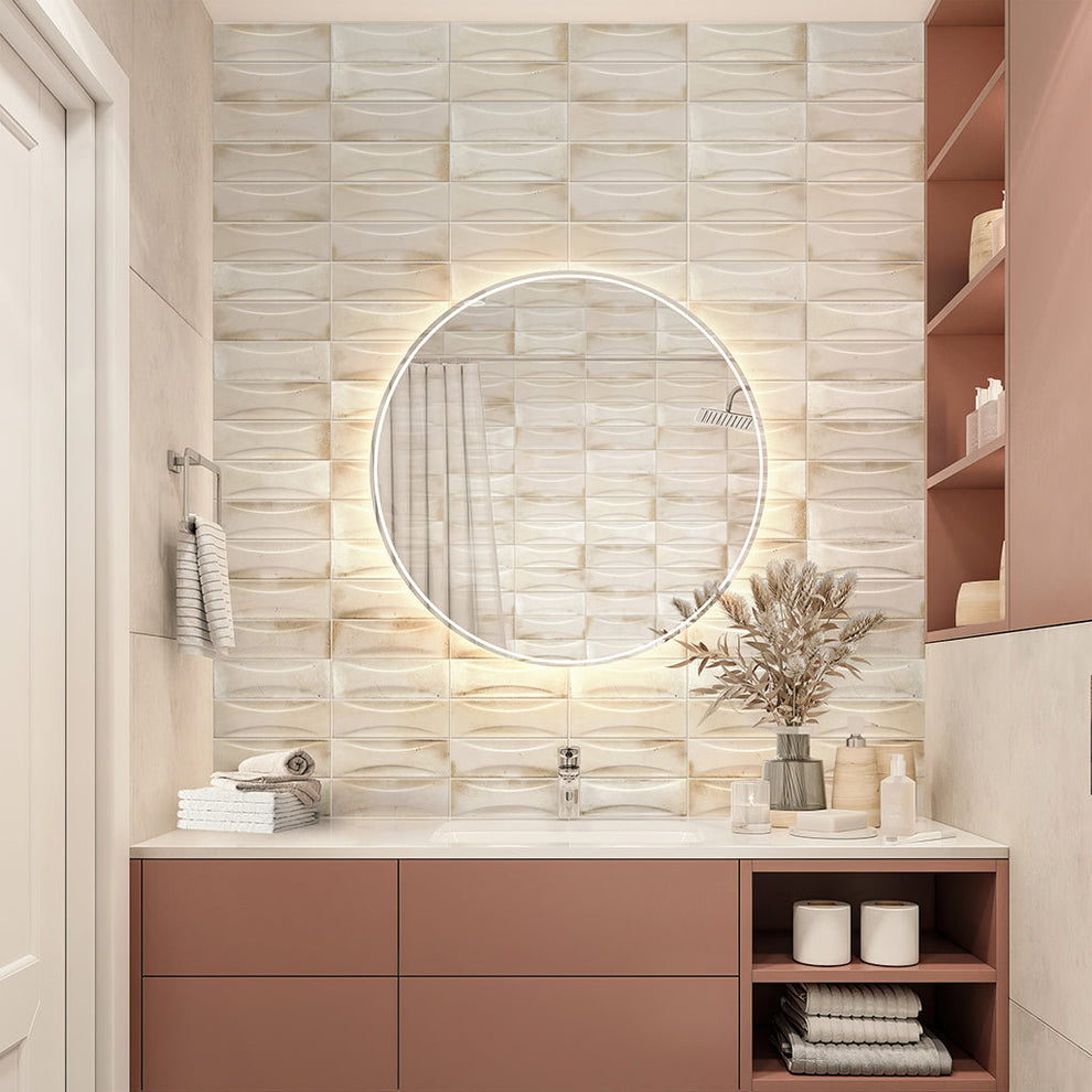 White 2.5x8 ceramic deco tile -- Modern Subway Tiles – Tiletopia