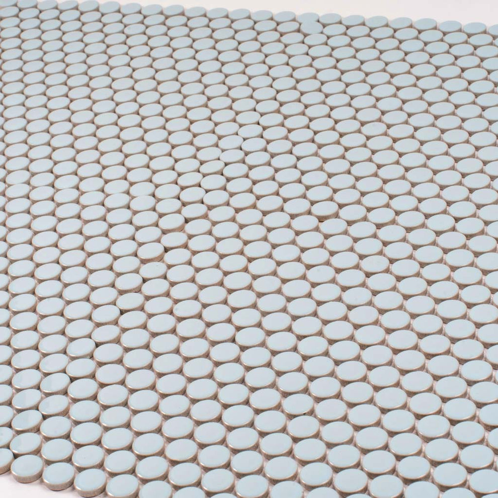 Light Turquoise 12 x 12 Glossy Porcelain Mosaic Tile – Tiletopia
