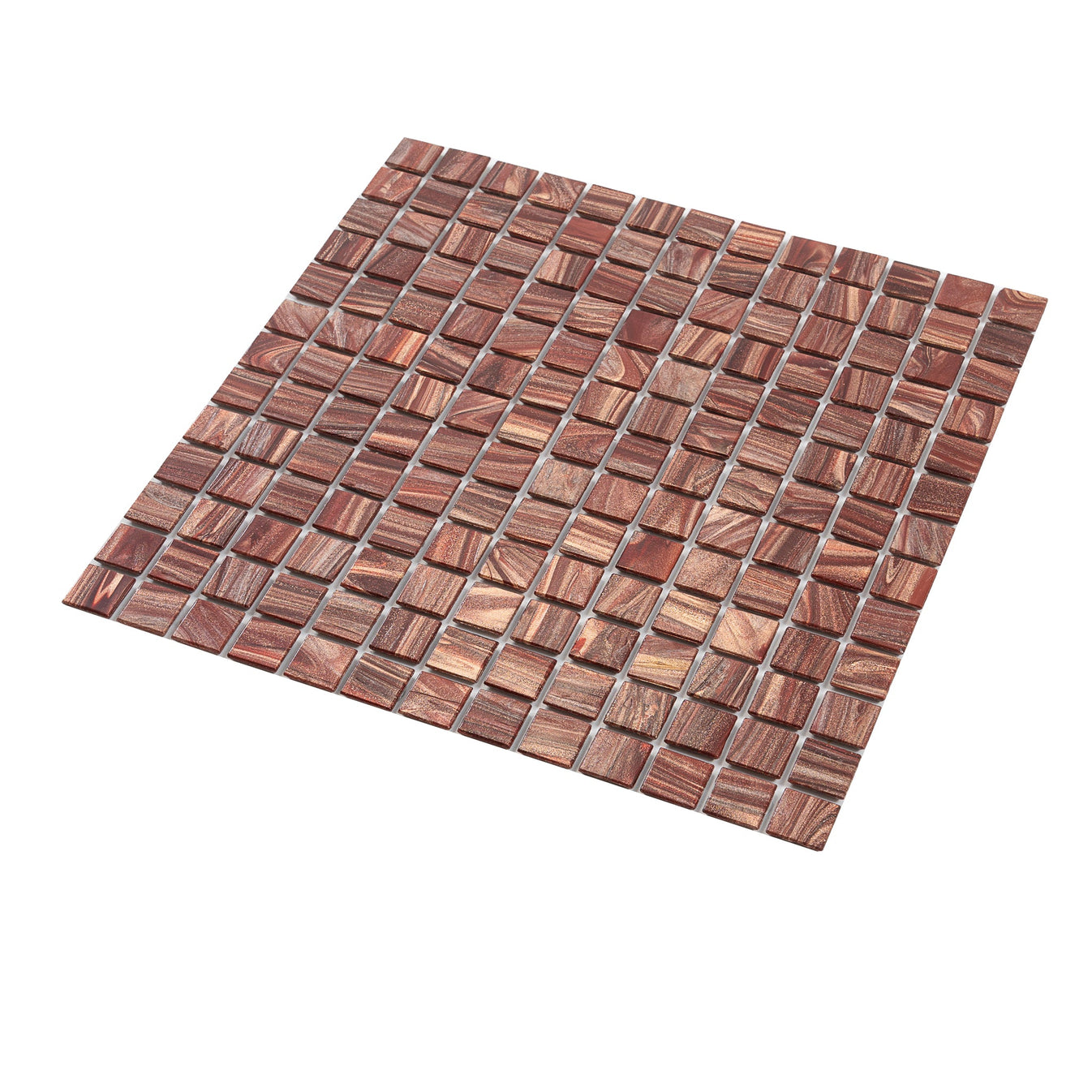 Fire Brick Red 12 x 12 Glossy Glass Mosaic Tile – Tiletopia