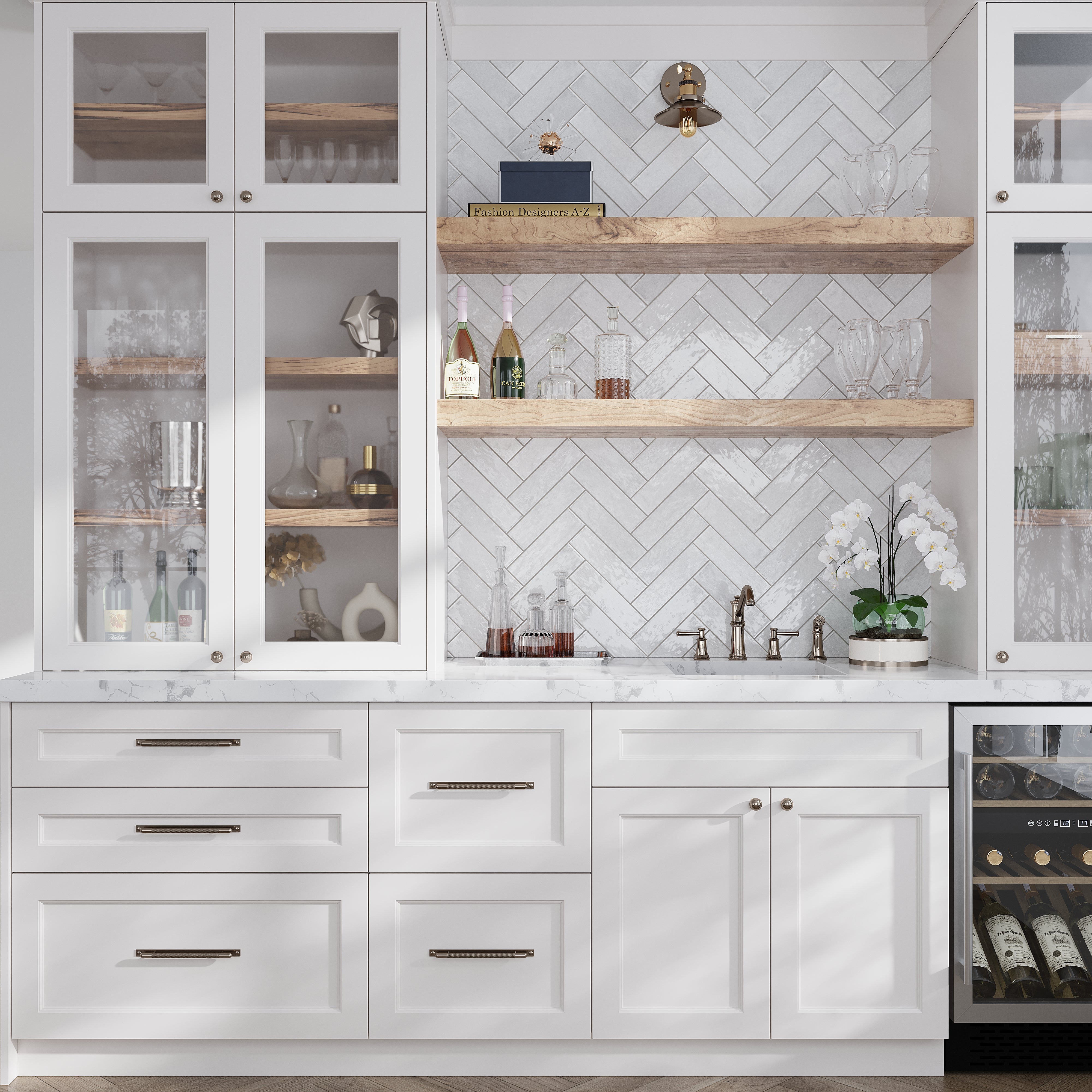 White 2.5x8 Glossy Ceramic Subway Tile for Backsplashes and Accent ...