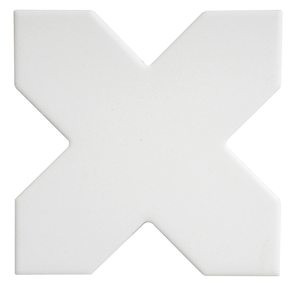 Pure White 5 x 5 Matte Porcelain Cross Tile – Tiletopia