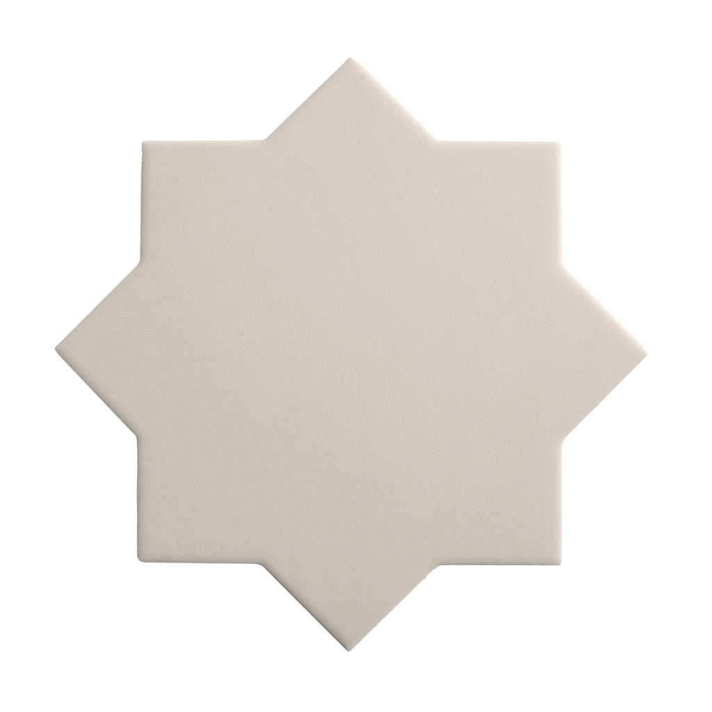Light Gray 7 x 7 Matte Porcelain Star Tile – Tiletopia